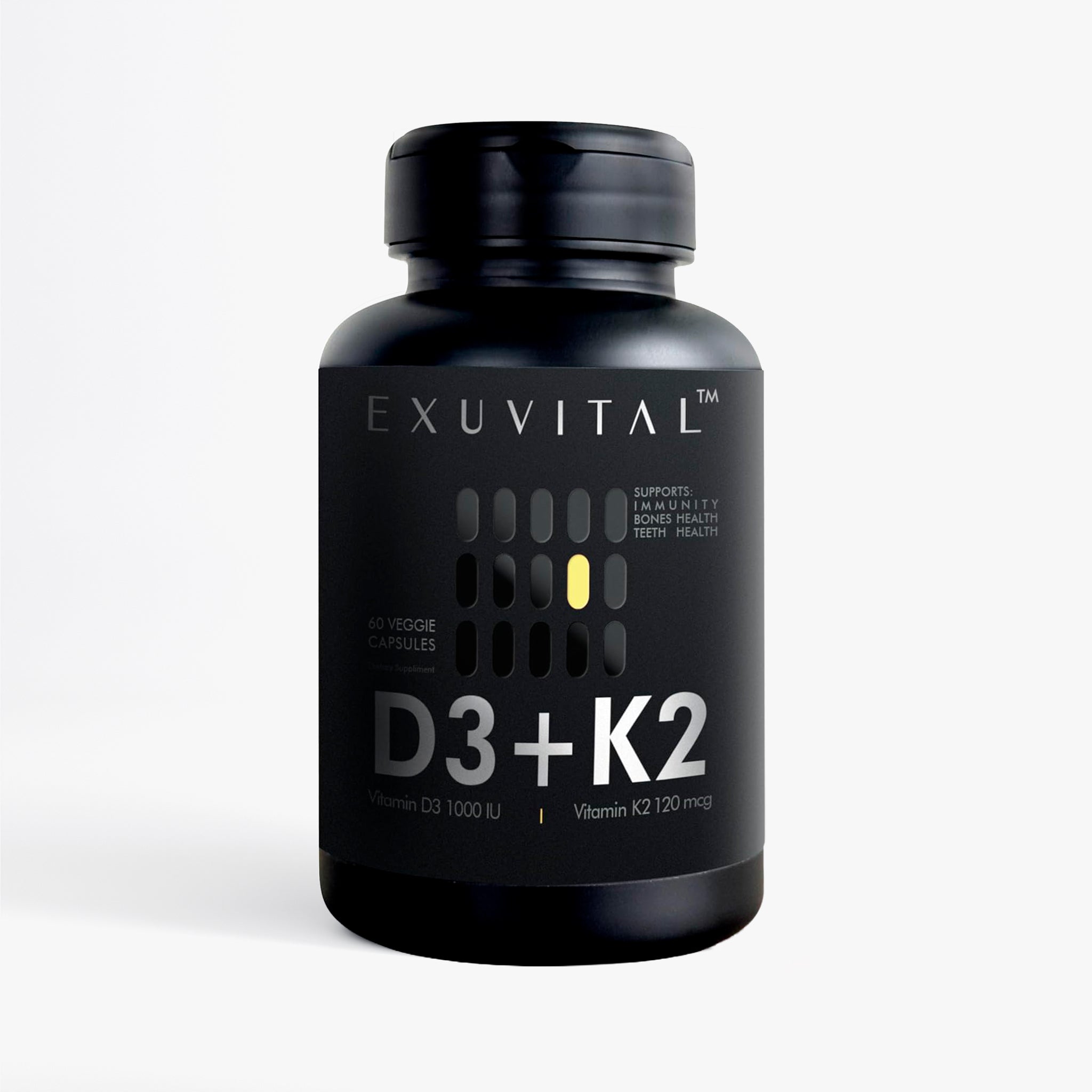 D3 & K2 Vitamin Daily Bone and Heart Support – Exuvital